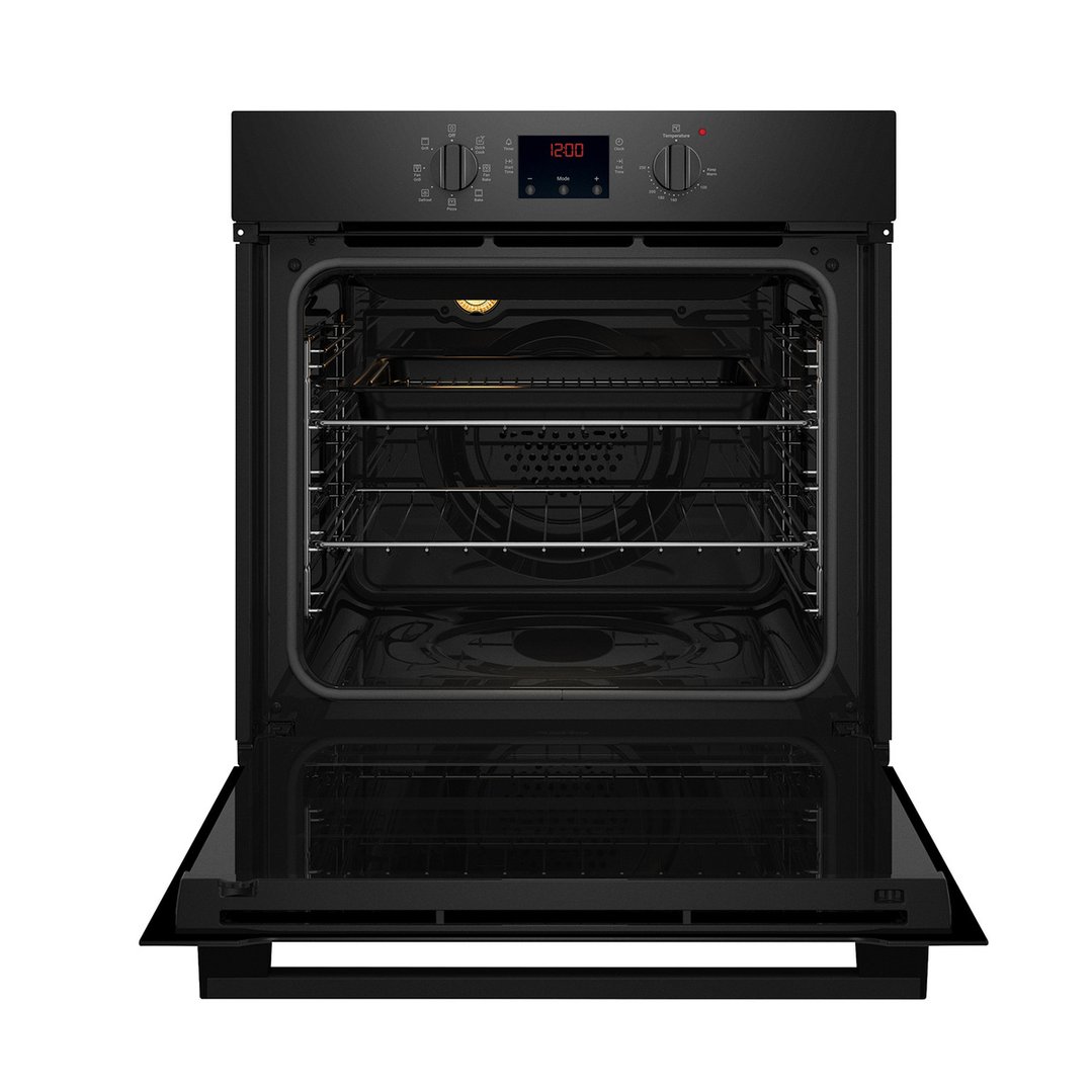 Chef 60cm Fan Forced Oven Black. CVE614DB - Bing Lee