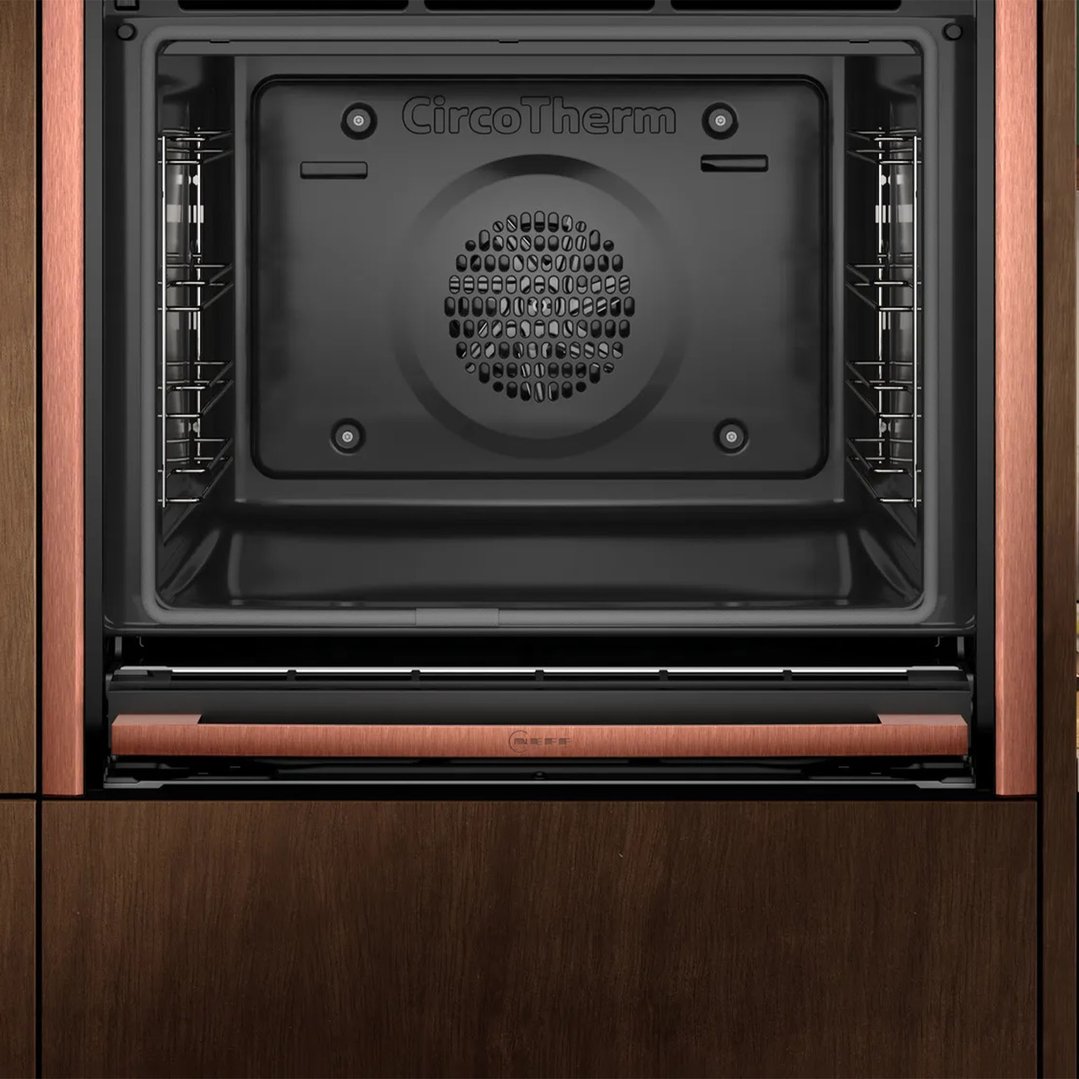 Neff Pyrolytic Slide & Hide® Oven with Brushed Bronze Side Trims ...