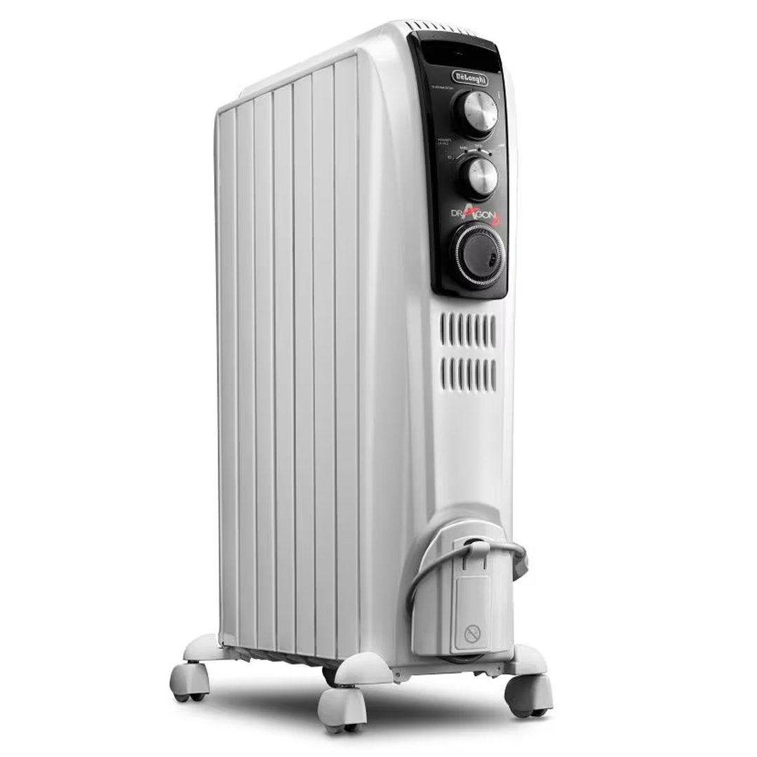De'Longhi 1500W Dragon 4 Oil Column Heater With Timer TRD41500MT - Bing Lee
