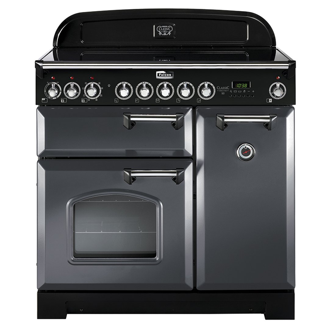Falcon Classic Deluxe 90CM Induction Range Cooker Slate/Chrome ...