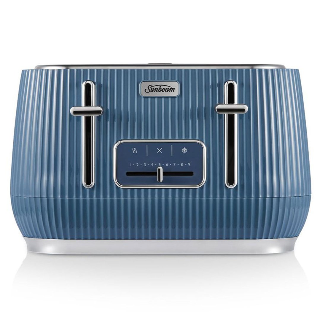 Sunbeam Radiance Breakfast 4-Slice Toaster, Blue. TAP3504BL - Bing Lee ...