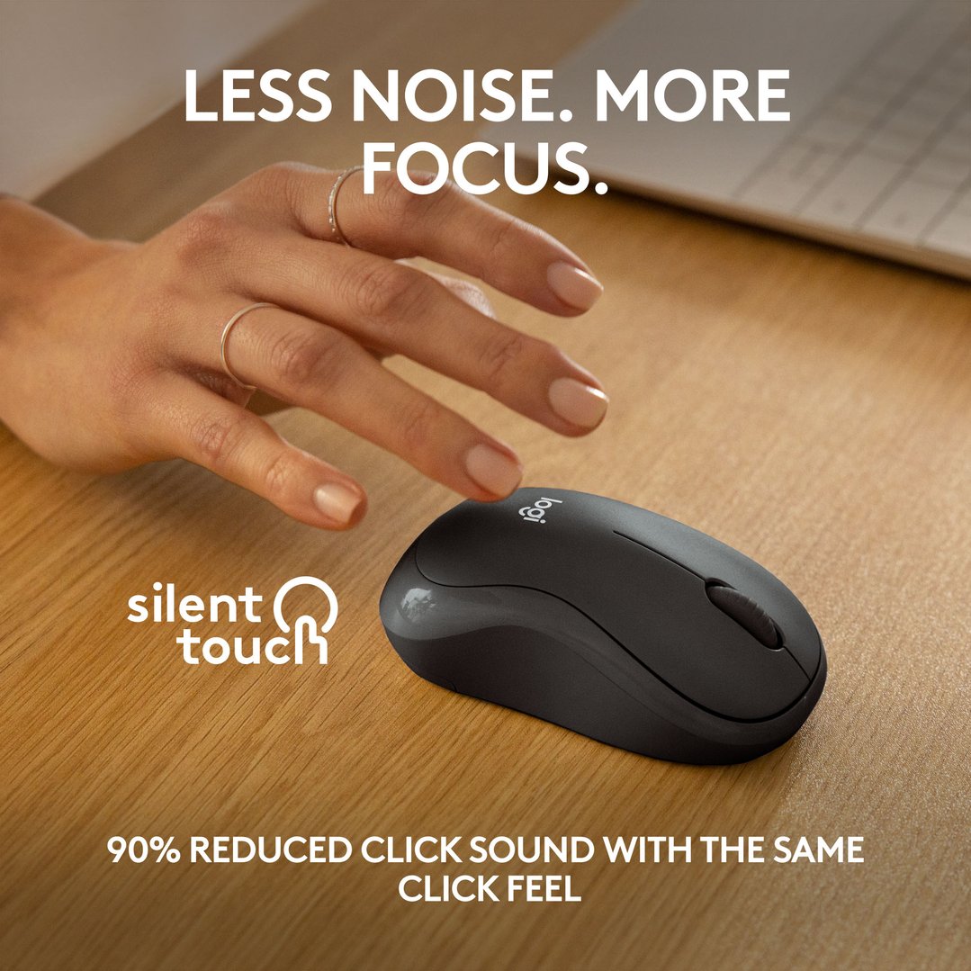 Logitech M240 Silent Bluetooth Mouse with Comfortable Shape, Graphite ...