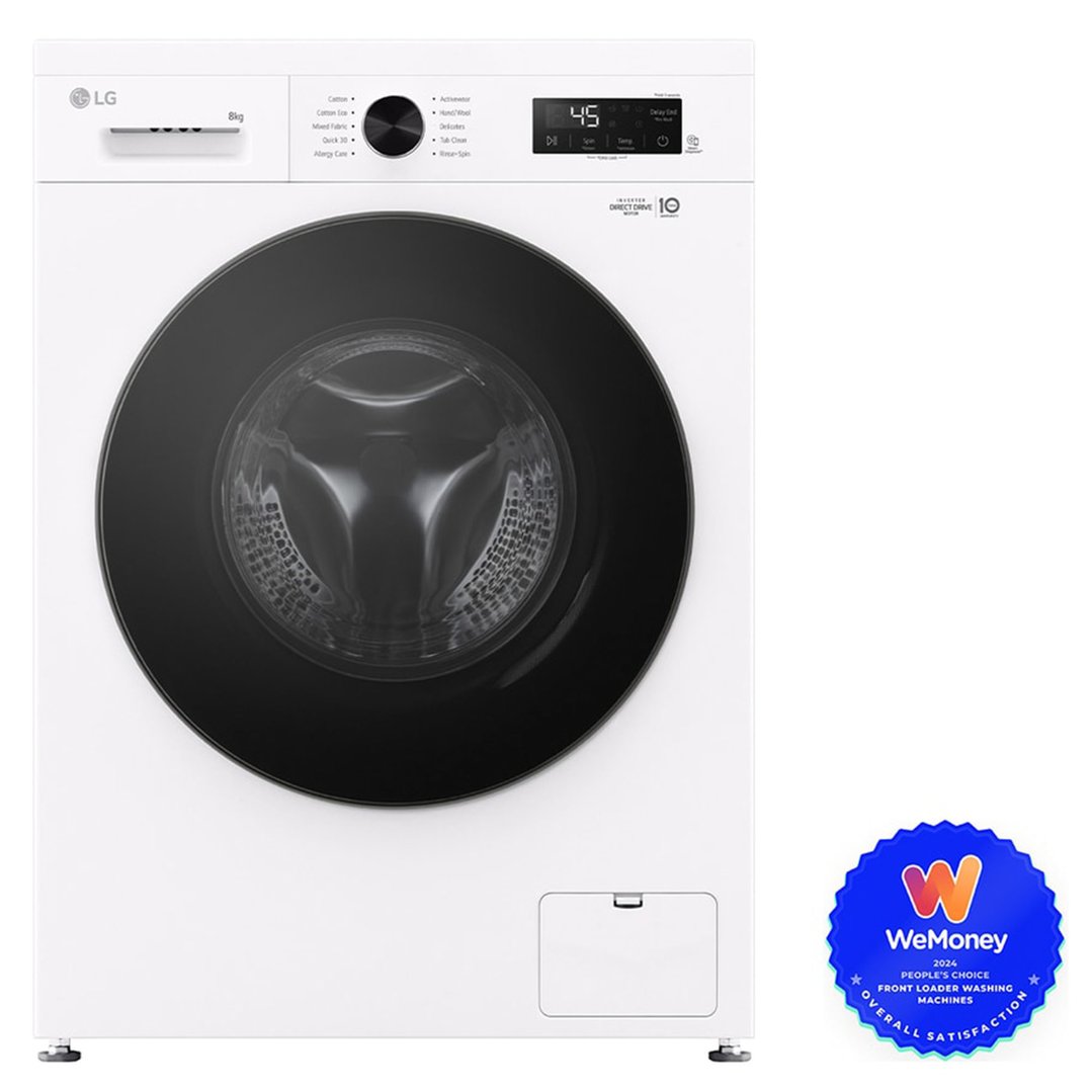 LG 8kg Series 1 Front Load Washer - Steam WV1-1208W - Bing Lee