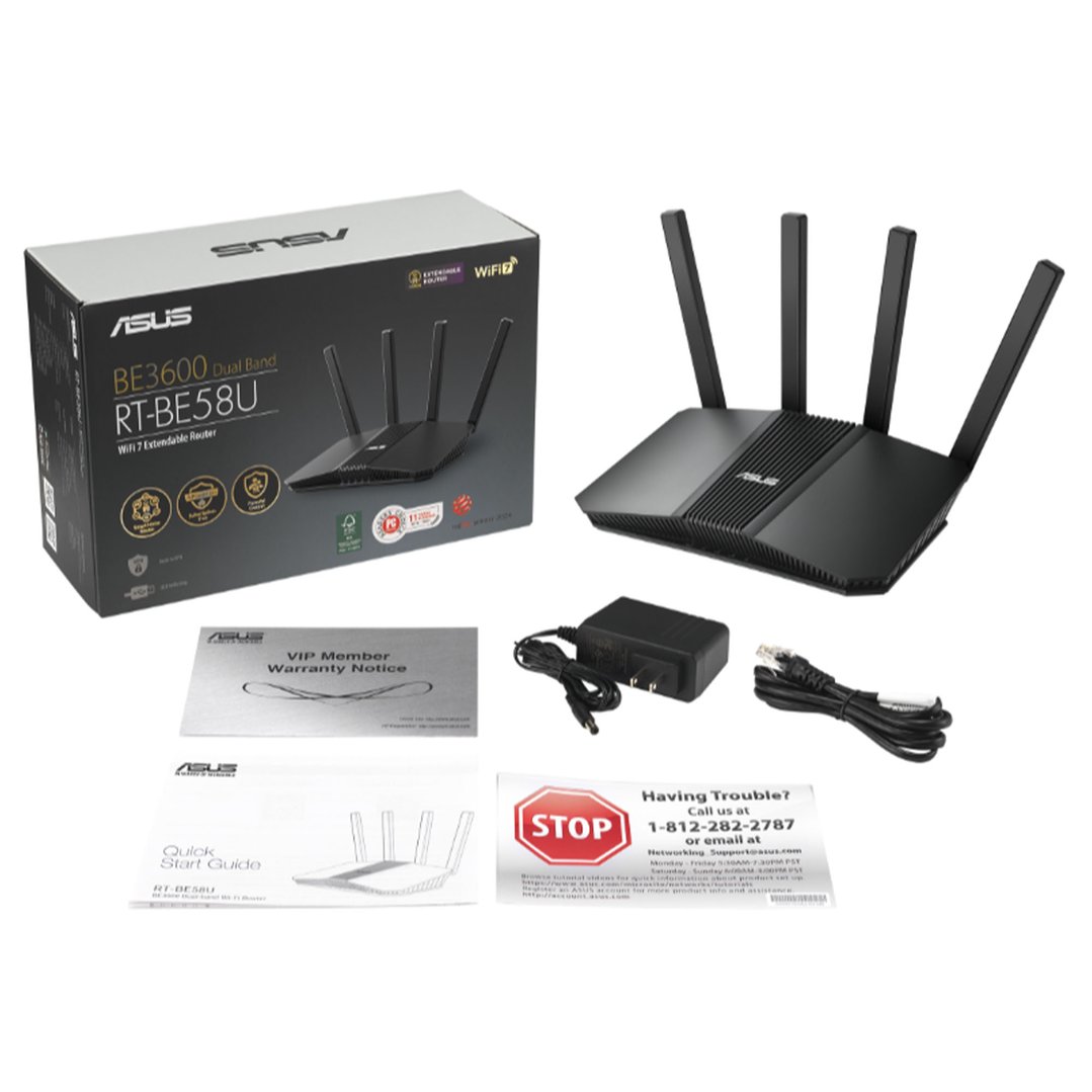 Asus BE3600 Dual Band WiFi 7 Router RT-BE58U - Bing Lee