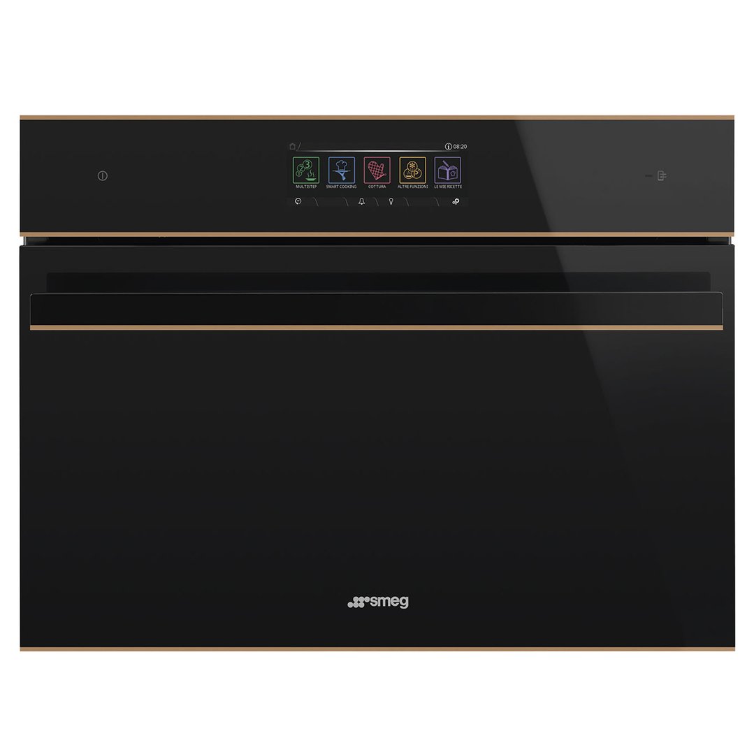 Smeg 60cm Compact Dolce Stil Novo Combi Microwave Oven SOA4606WM2PNR - Bing Lee - Bing Lee