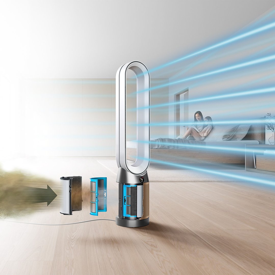 Dyson Purifier Cool Formaldehyde Fan TP09, White/Gold 463380-01 - Bing Lee