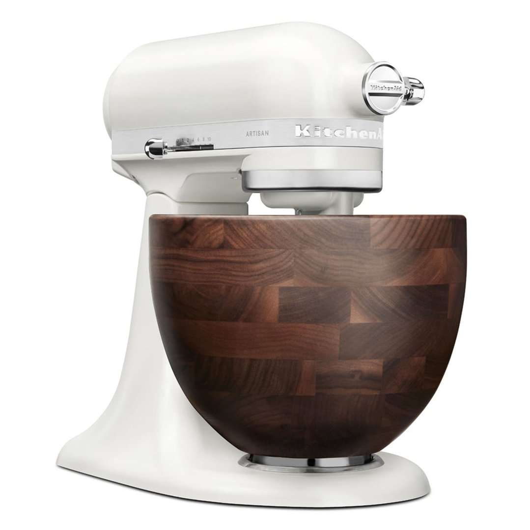Kitchenaid KSM156 Artisan Tilt-Head Stand Mixer with Walnut Wood Bowl ...