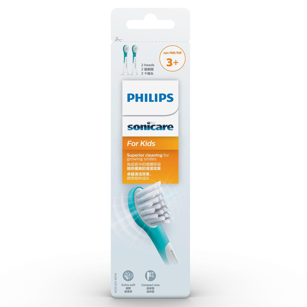 Philips Kids 3+ Sonicare Toothbrush Heads. HX6032/63 - Bing Lee