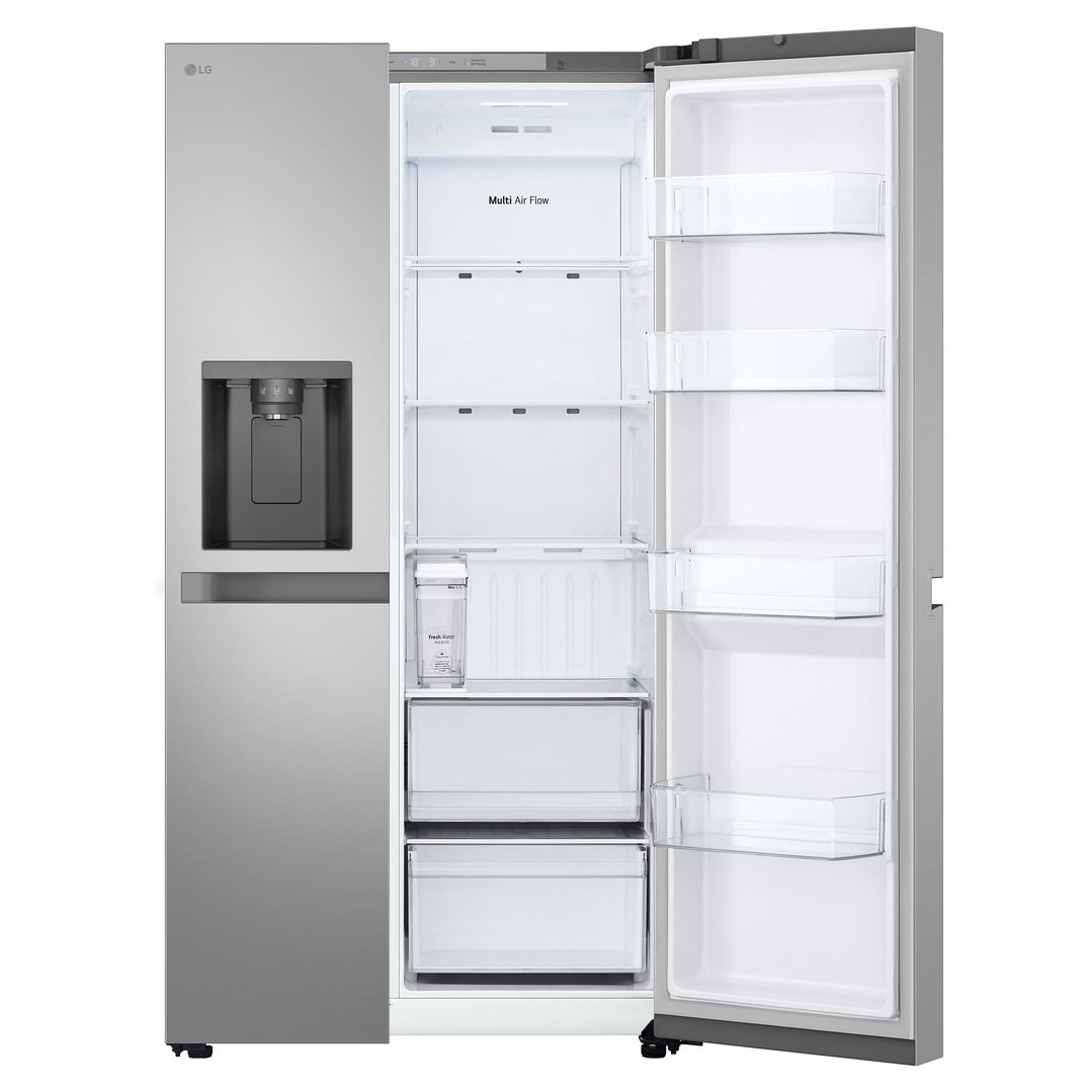 LG 641L Side by Side Fridge in Stainless Finish, Non-Plumbed GS-N599PL ...