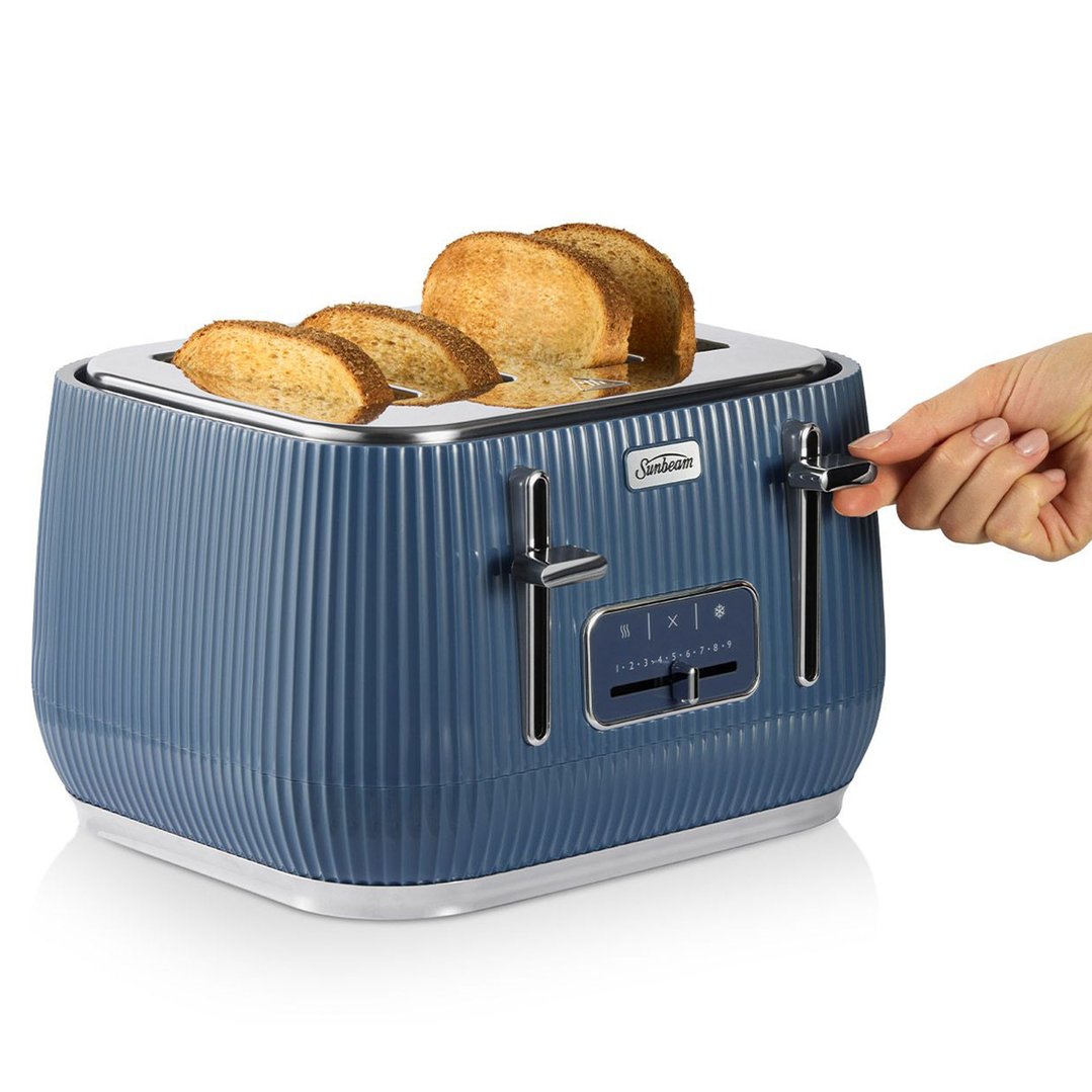Sunbeam Radiance Breakfast 4-Slice Toaster, Blue. TAP3504BL - Bing Lee ...