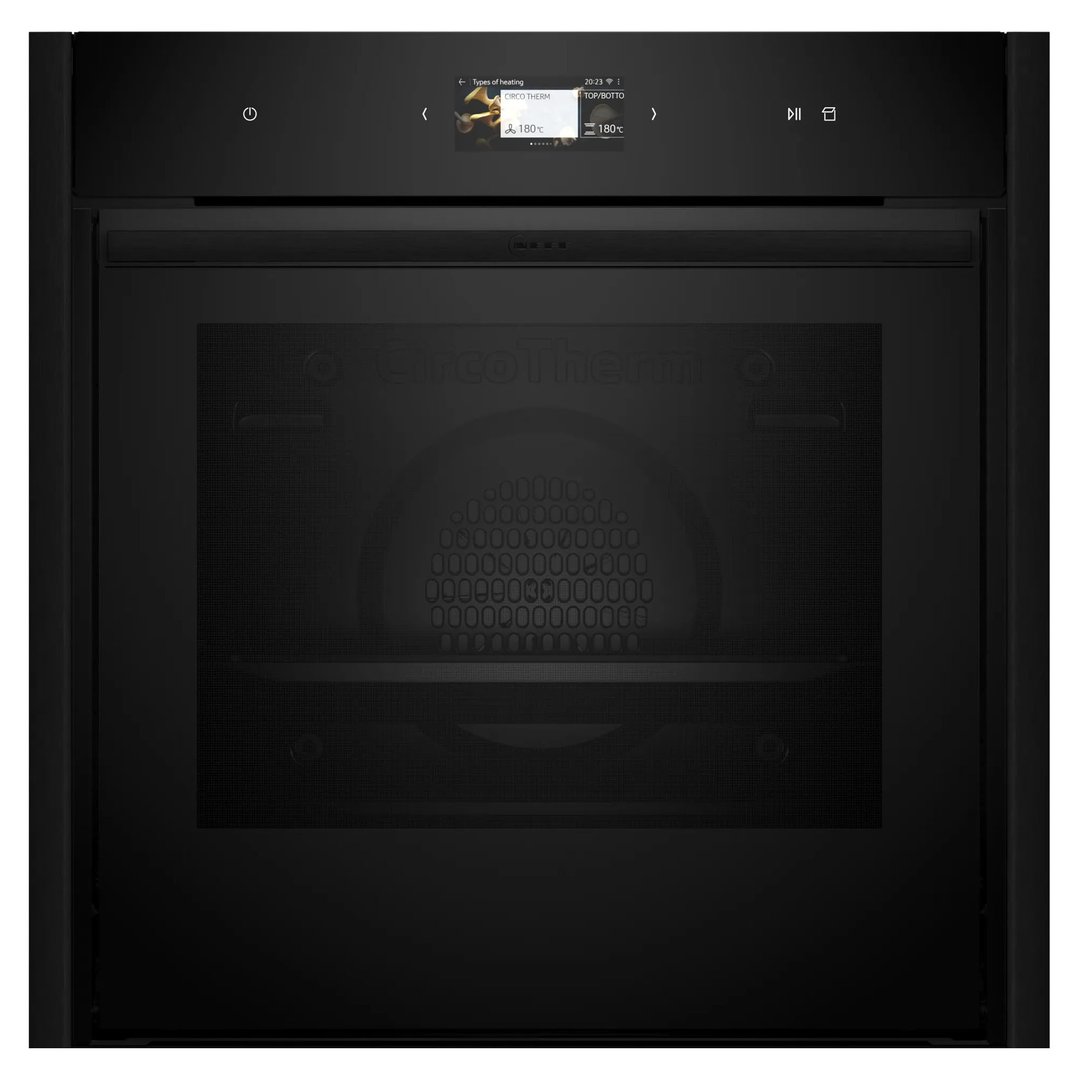 NEFF Slide & Hide® Oven with FullSteam with Deep Black Side Trims ...