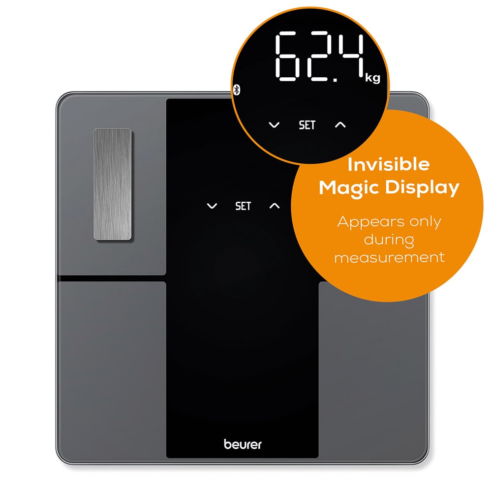 Beurer Bluetooth Glass Body Fat Scale: Super Black Edition BF500 - Buy ...