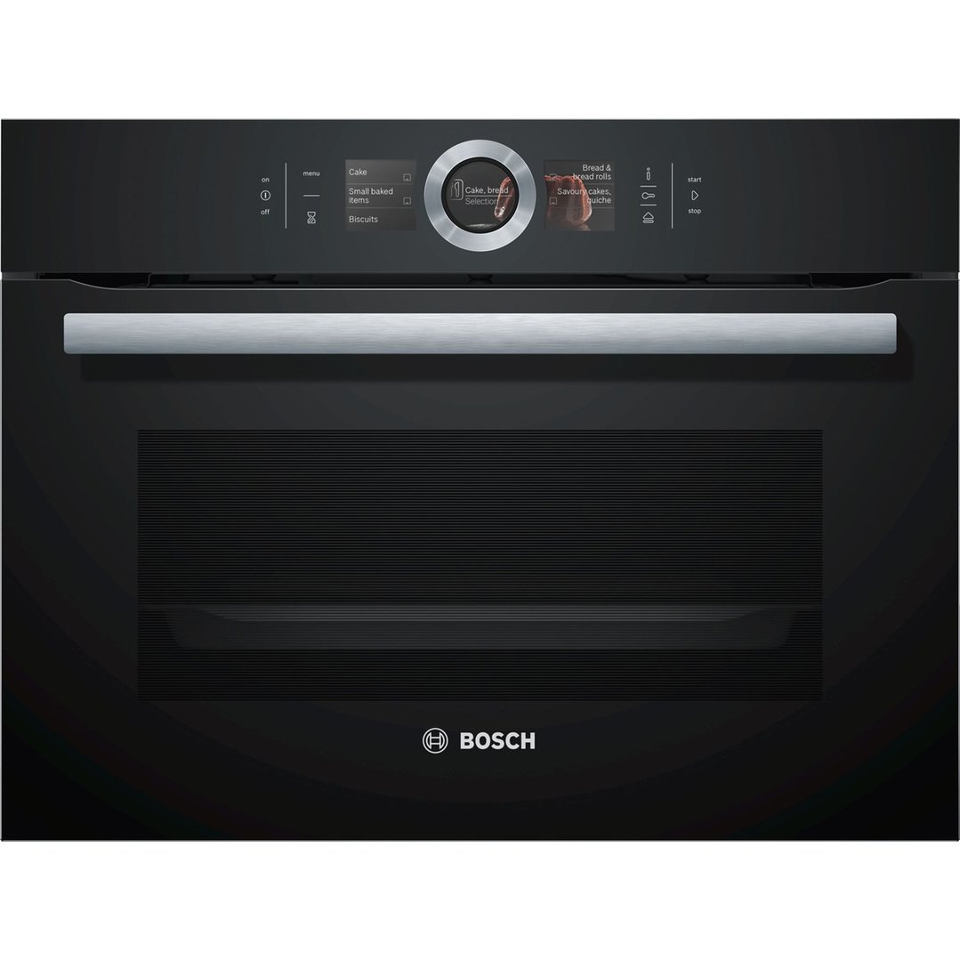 Bosch Serie 8 Compact Combination Steam Oven Black CSG656RB1A - Bing Lee