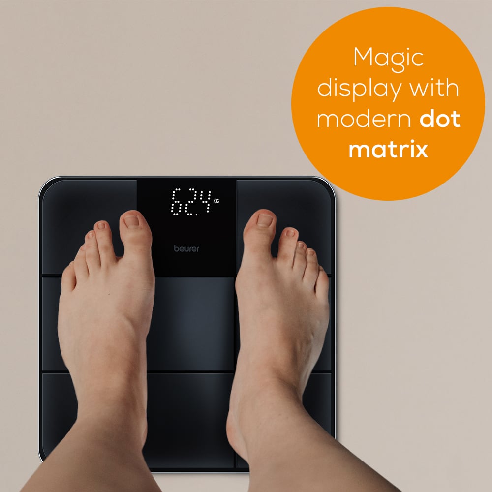 Beurer Digital Glass Scale Black. GS235BLK - Bing Lee - Bing Lee