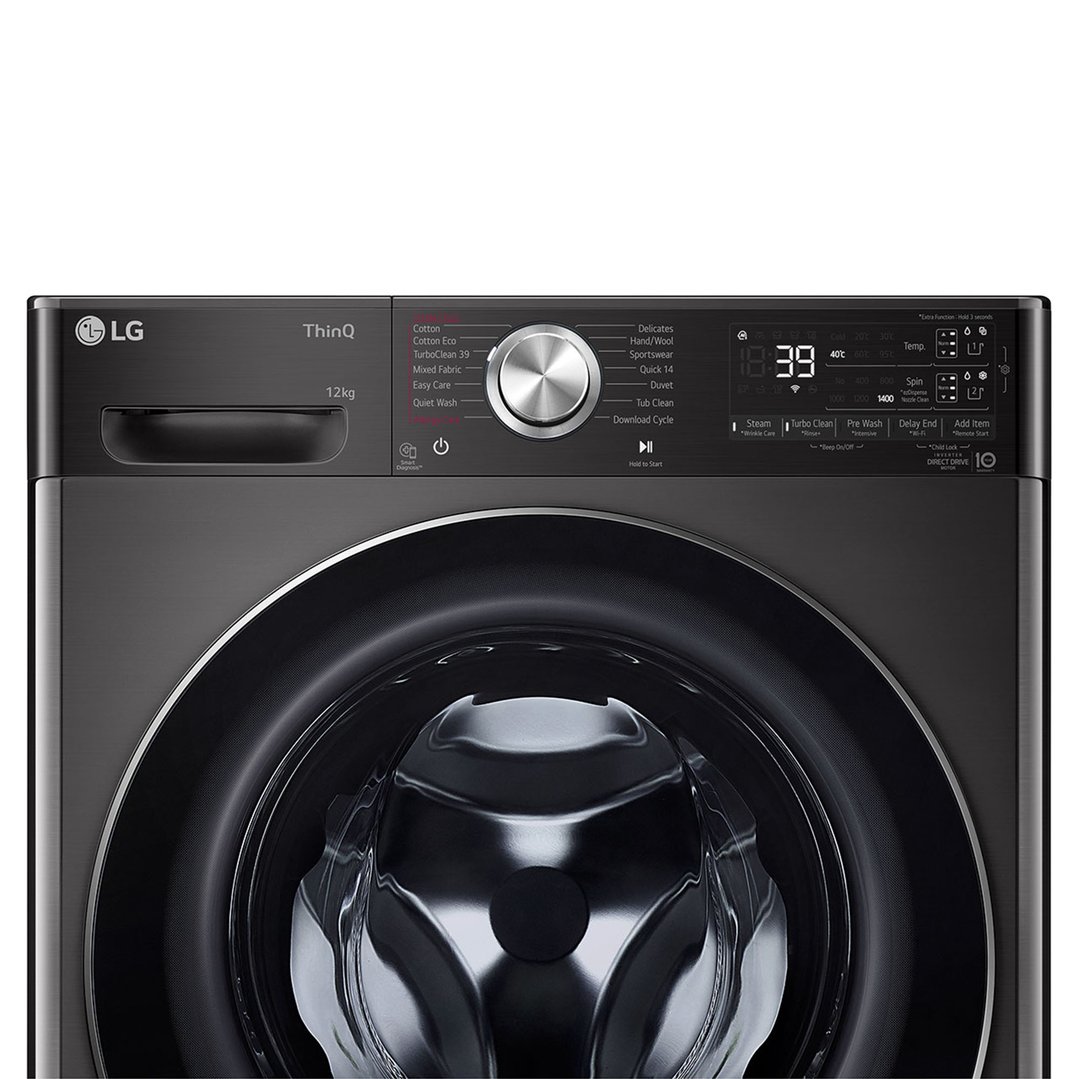 LG 12kg Series 10 Front Load Washer - Black. WV10-1412B - Bing Lee ...