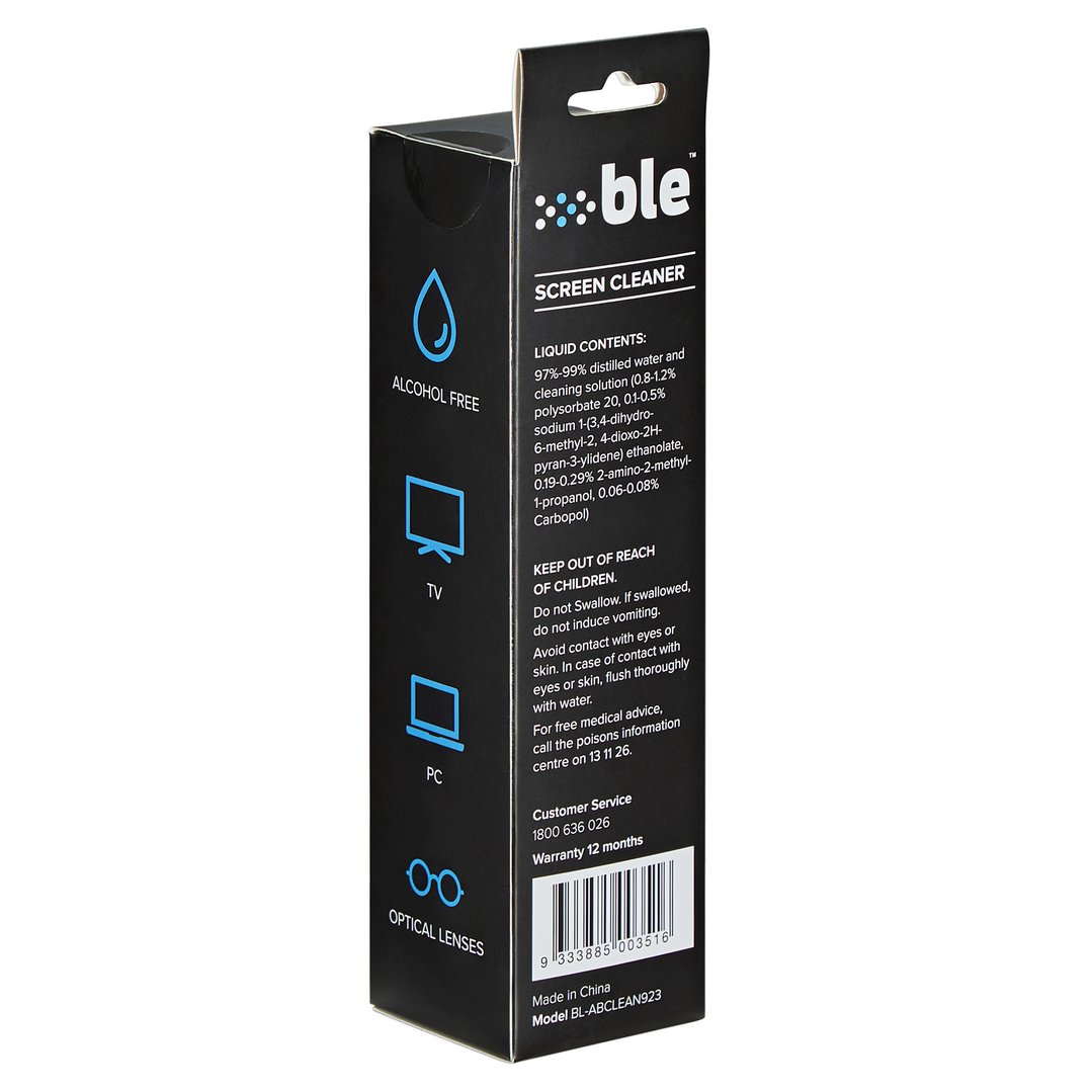 BLE 2-in-1 Screen Cleaner Kit. BL-ABCLEAN923 - Bing Lee - Bing Lee