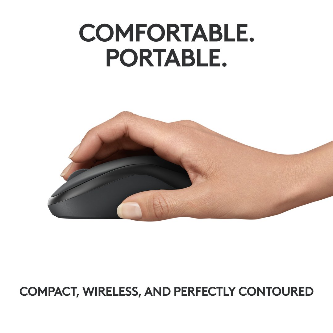 Logitech M240 Silent Bluetooth Mouse with Comfortable Shape, Graphite ...