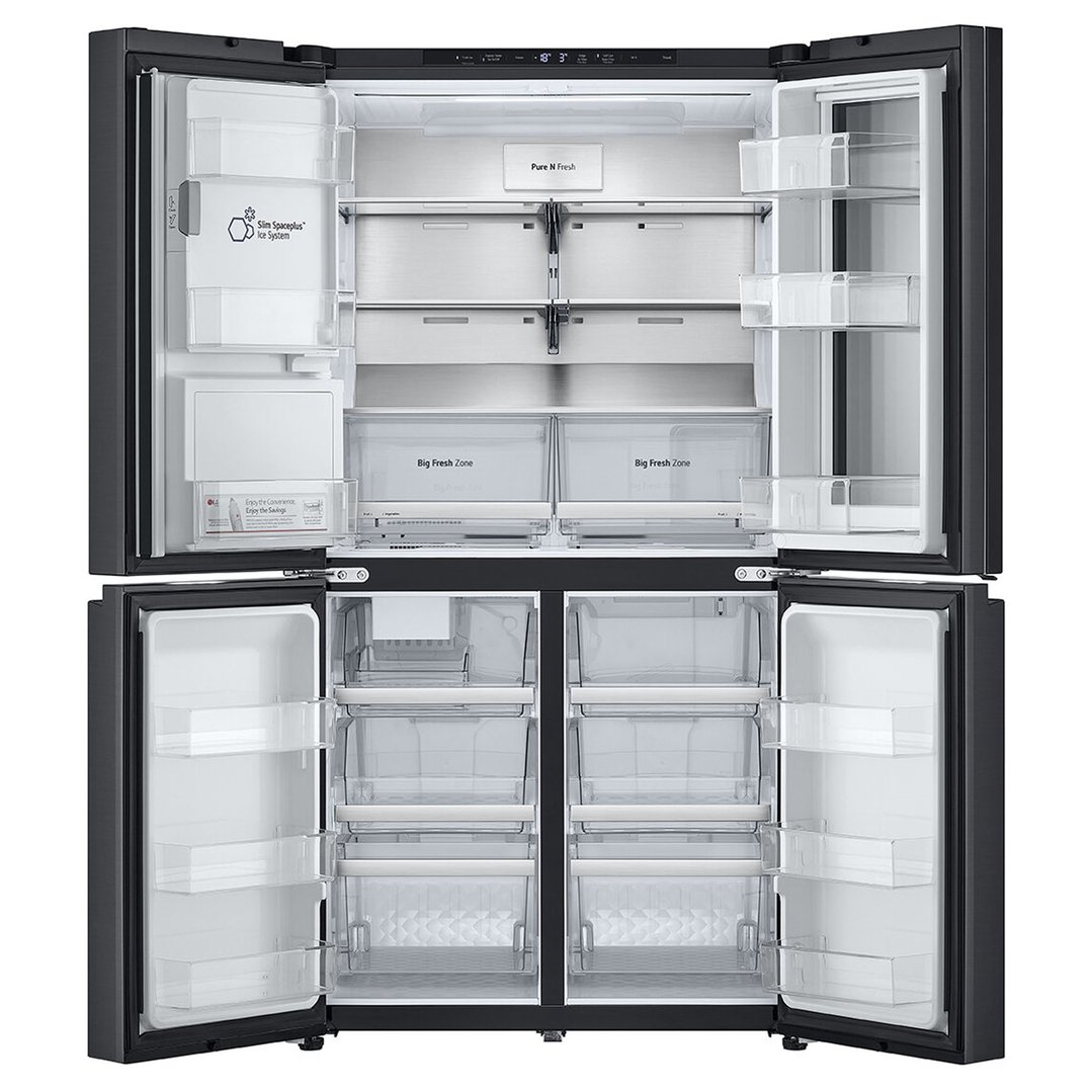 LG 847L Instaview French Door Fridge - Matte Black GF-V900MBLC - Bing Lee