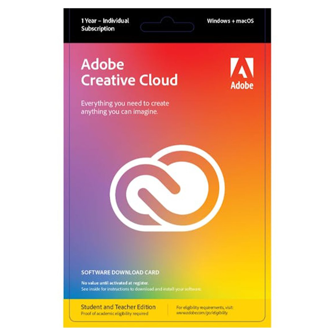 Adobe Creative Cloud Individual Education Edition - 1 Year Subscription ...