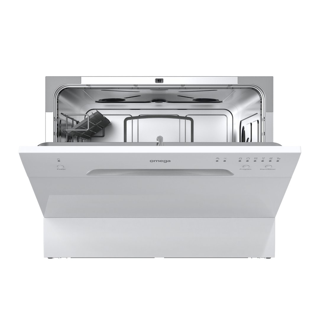 Omega 55cm Compact Benchtop Dishwasher ODW101W - Bing Lee