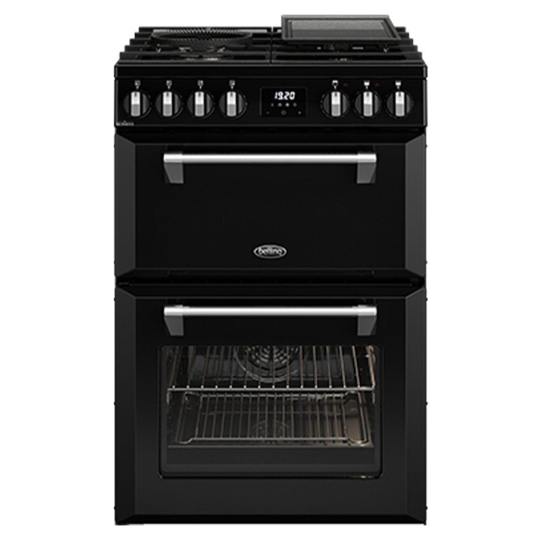 Belling Mini Richmond 60cm Dual Fuel Range Cooker - Black BMR60DODFB ...