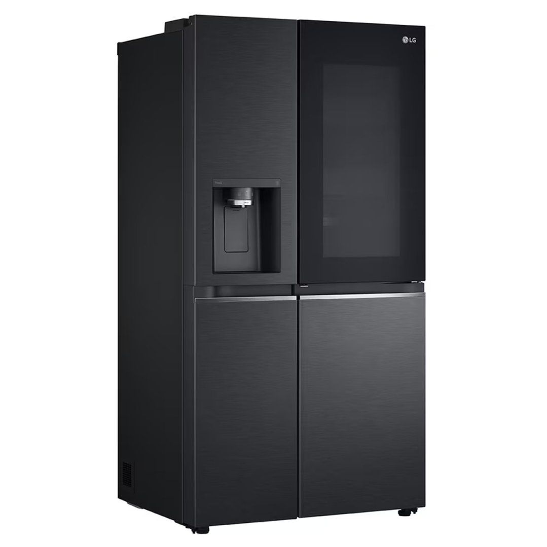 LG 635L Side by Side Fridge in Matte Black Finish GS-V600MBLC - Bing Lee