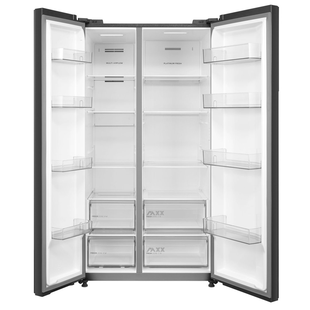 Midea Space Master 700L Side by Side Fridge Dark Stainless Steel ...