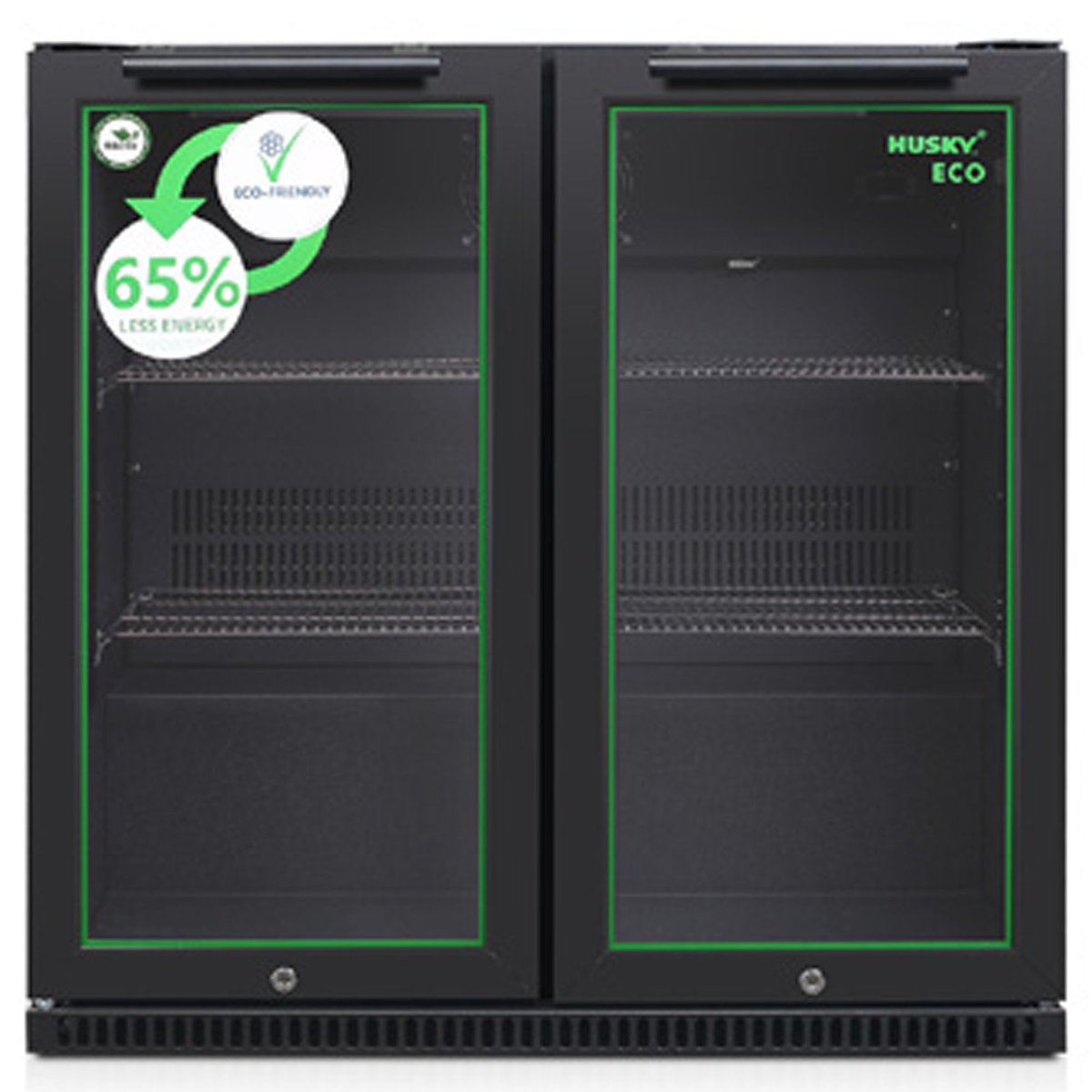 Husky 173L Eco Double Door Back Bar Drinks Chiller - Black ...