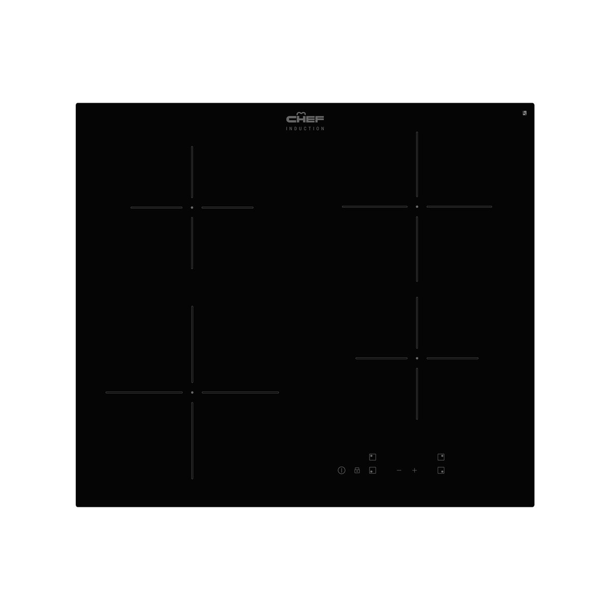 Chef 60cm 4 Zone Induction Cooktop CHI644BB - Bing Lee