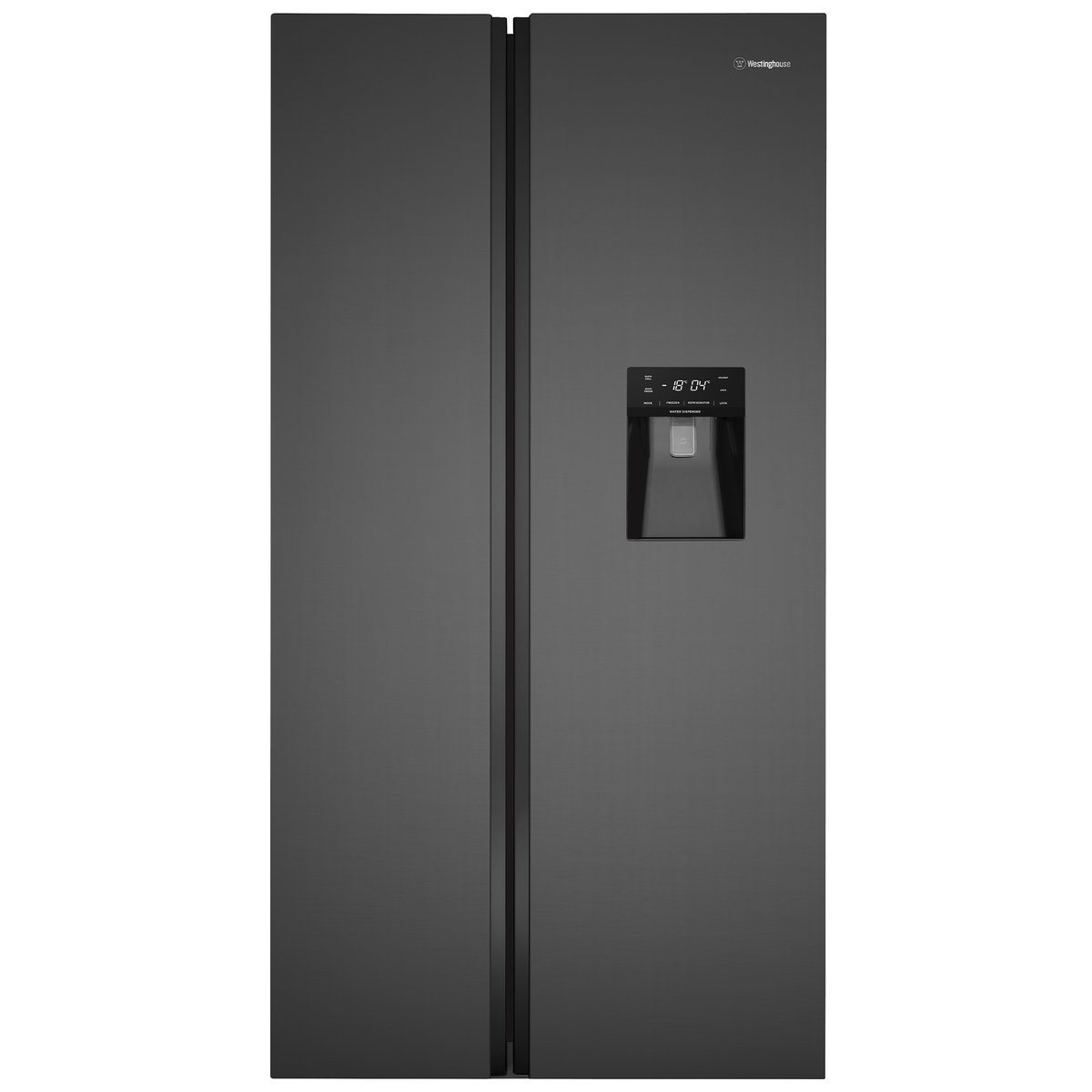 Westinghouse 619L Side by Side Refrigerator, Dark with Water Dispenser ...