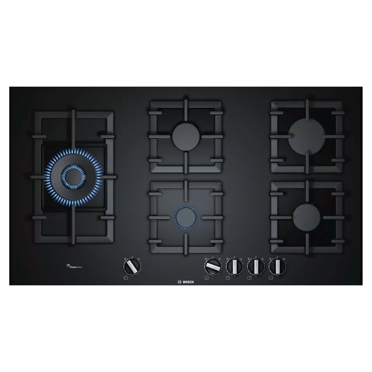 Bosch Series 6 Gas cooktop 90 cm Tempered Glass, Black. PPS9A6B91A ...
