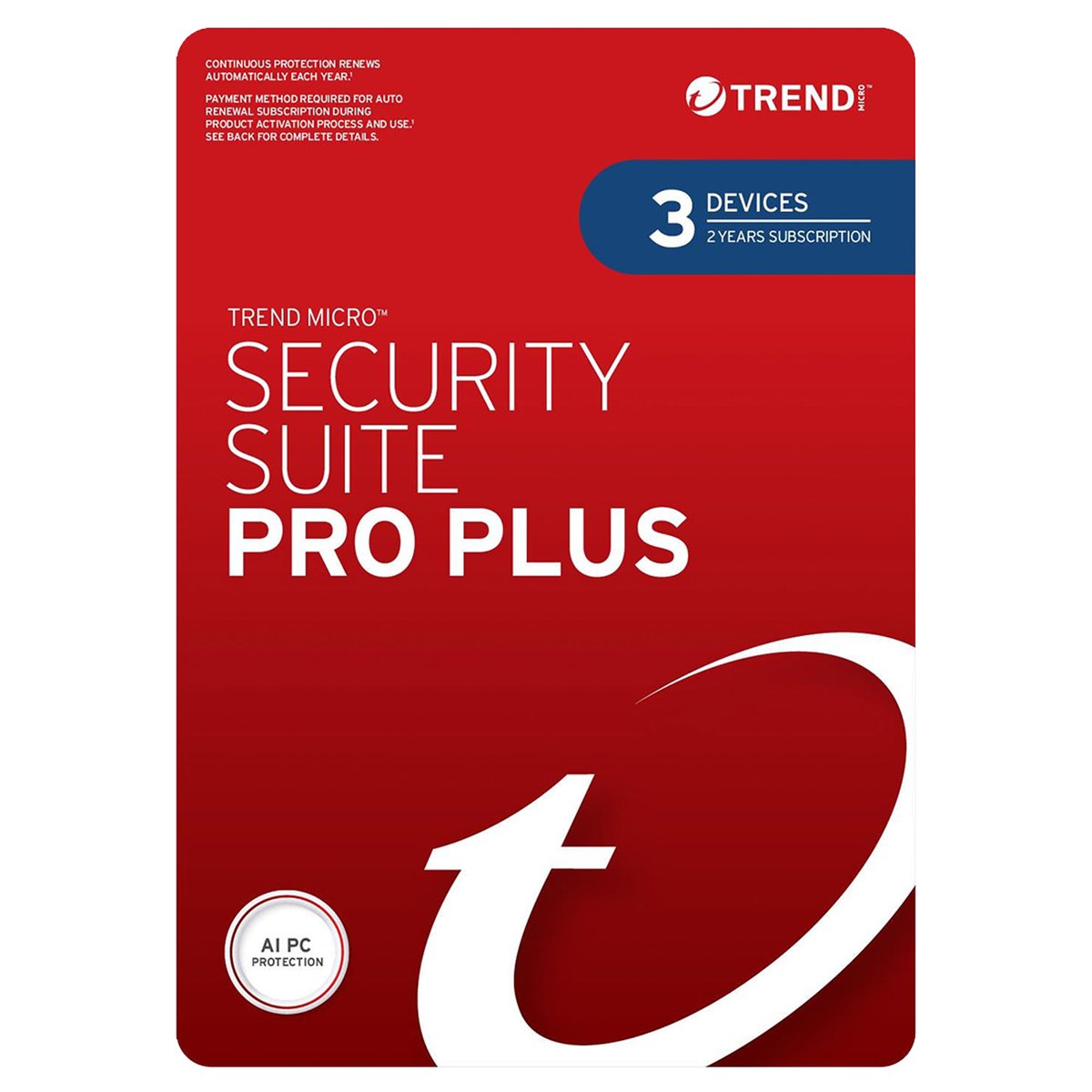 Trend Micro Security Suite Pro Plus - 3 Device 2 Year 9337694085756 ...
