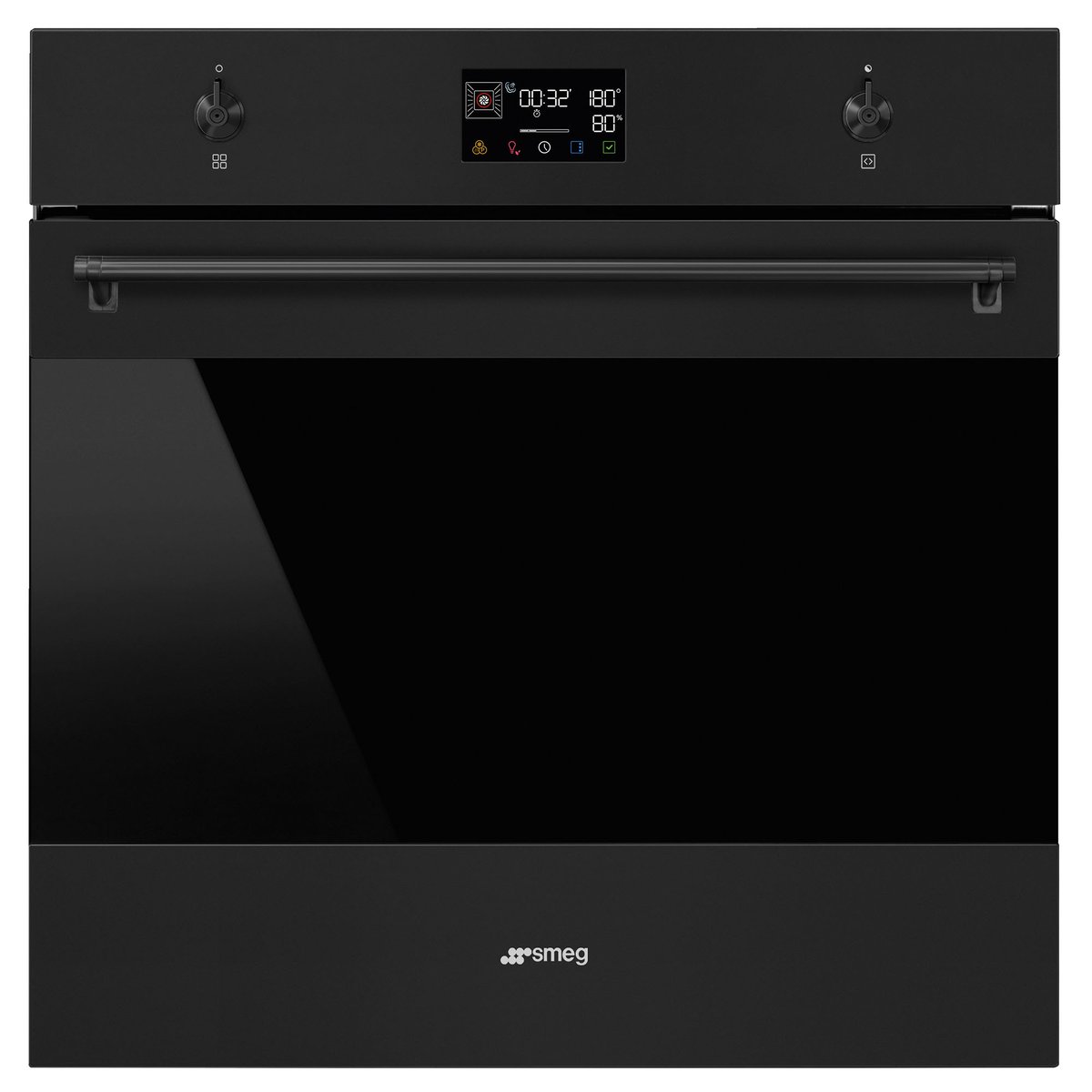 Smeg 60cm Classic Pyro Oven - EvoScreen - Matte Black SOPA6302TN - Bing Lee