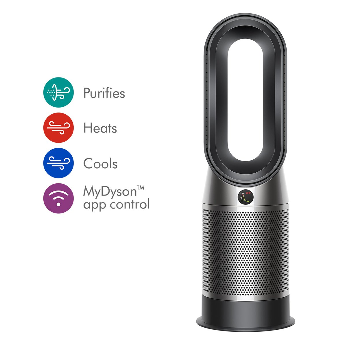 Dyson HP07 Purifier Hot+Cool ™ Fan HeaterBlack/Nickel 379626-01 - Bing Lee