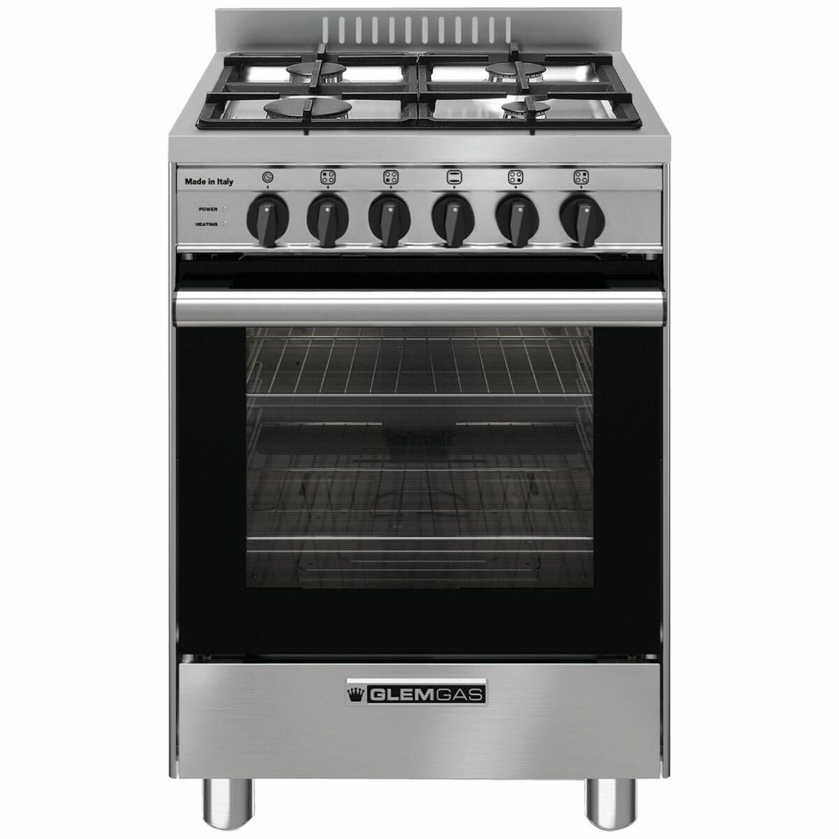 Glem Gas 53cm Dual Fuel Freestanding Cooker - Stainless Steel GB534GE ...