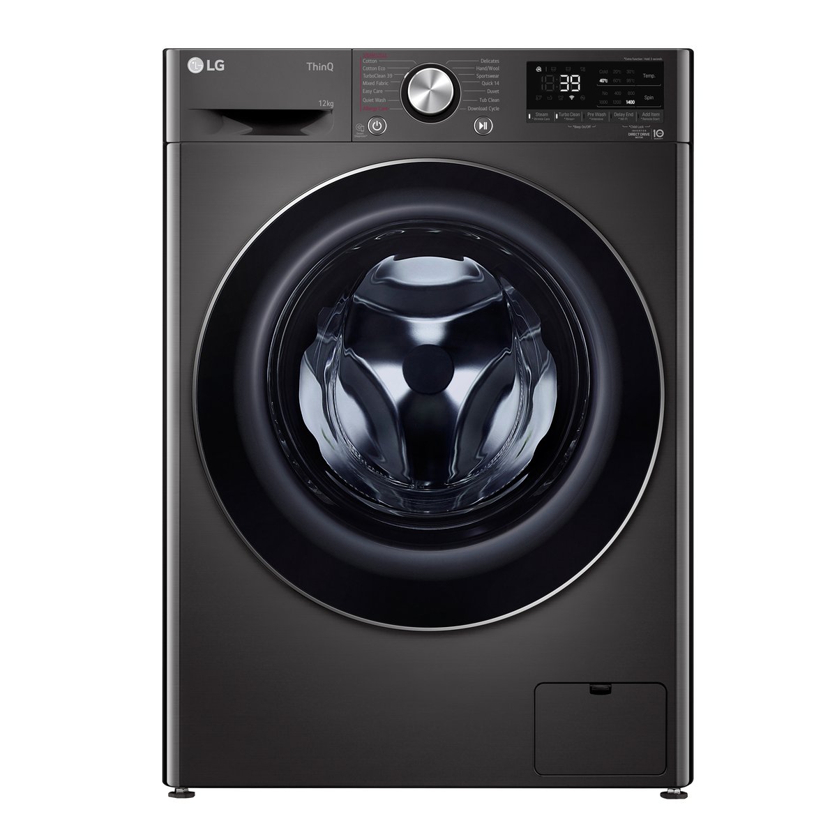 LG 12kg Front Load Washing Machine with Steam+ Black WV9-1412B - Bing Lee