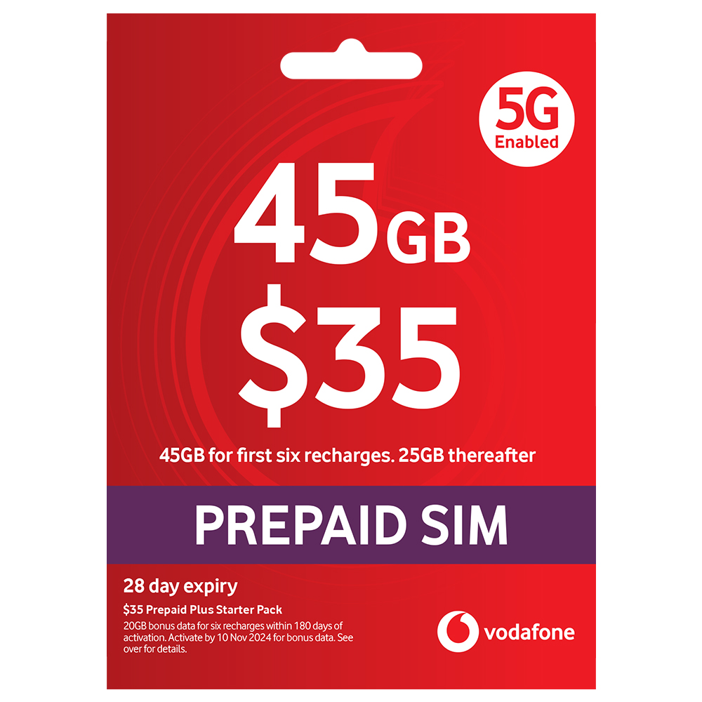 Vodafone $35 Prepaid Eco SIM Starter Pack SIM100097 - Buy Online with ...