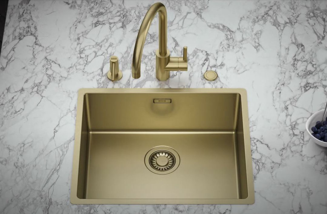 Franke Mythos Masterpiece Single Bowl Gold Sink BXM210-68GD. - Bing Lee