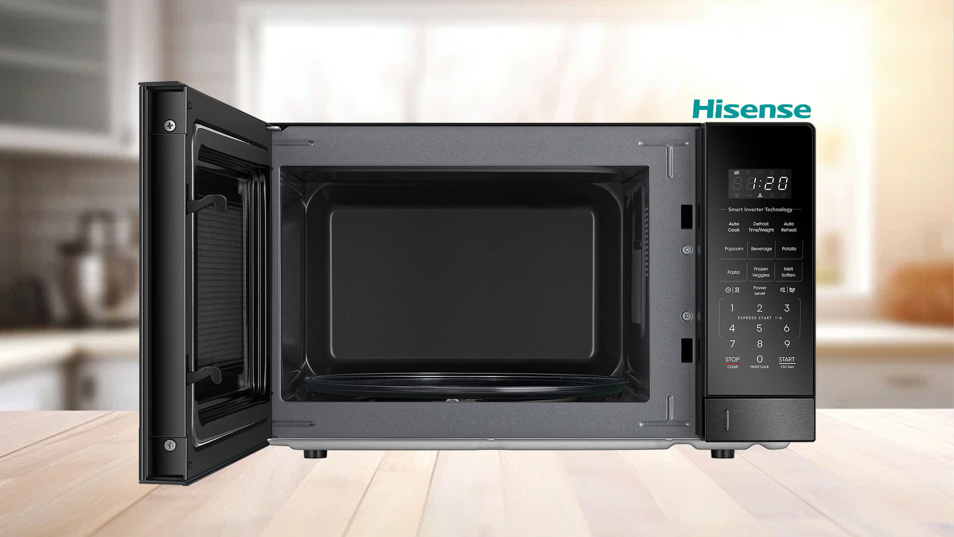 Hisense 34L 1100W Smart Inverter Microwave - Black Mirror. HMAS3411BMV ...