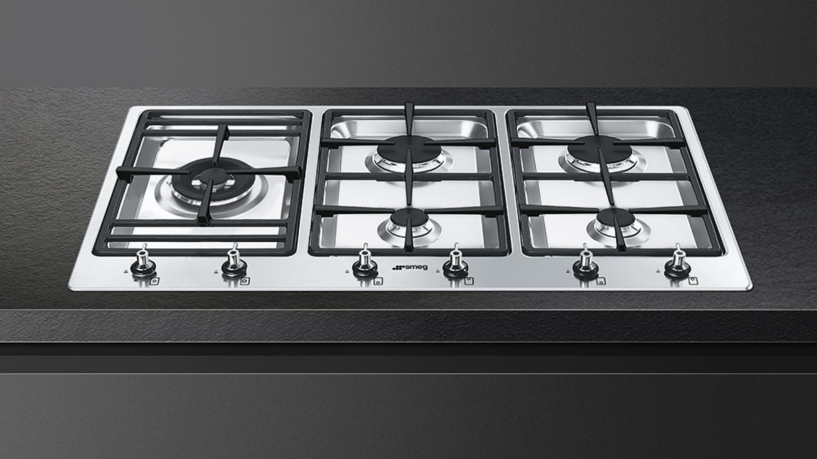 Smeg 90cm Gas Cooktop PSA906-5 - Bing Lee